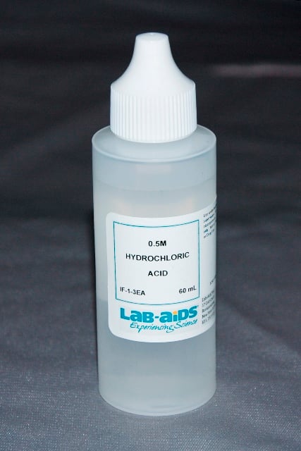 Hydrochloric Acid Solution, 0.5M, Drop Control, 60 ml | Lab-Aids