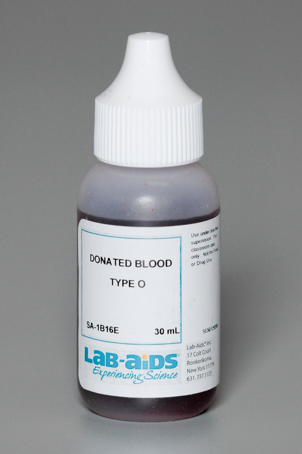 Donated Blood Type O Solution, Drop Control, 30 mL | Lab-Aids