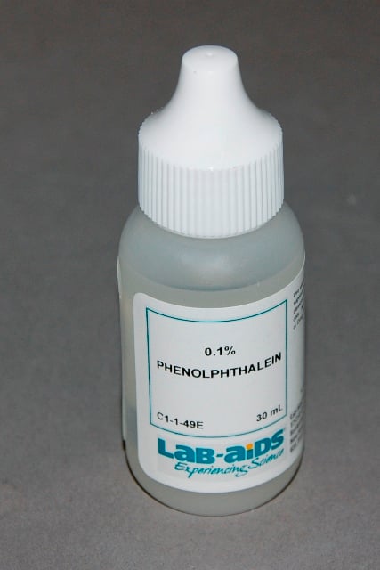 Phenolphthalein solution, 0.1%, drop control, 30 mL | Lab-Aids