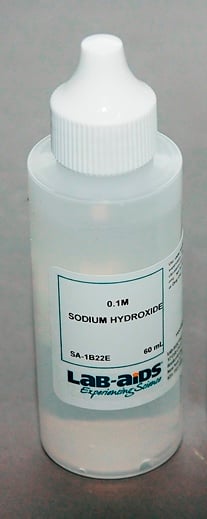Sodium Hydroxide Solution, 0.1M, Dispensing Btl, 60 mL | Lab-Aids